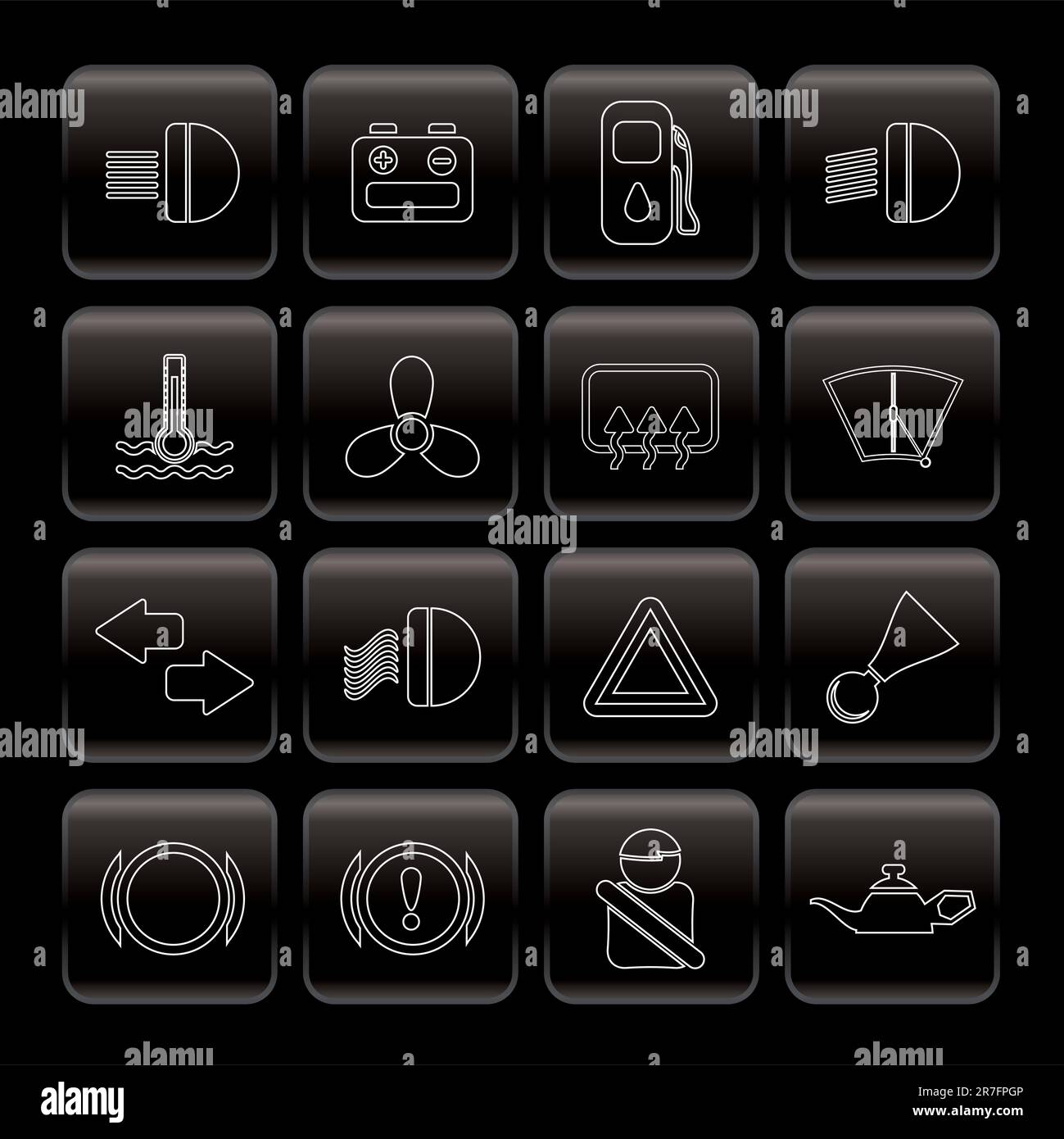 Car Dashboard - simple vector icons set Stock Vector Image & Art - Alamy