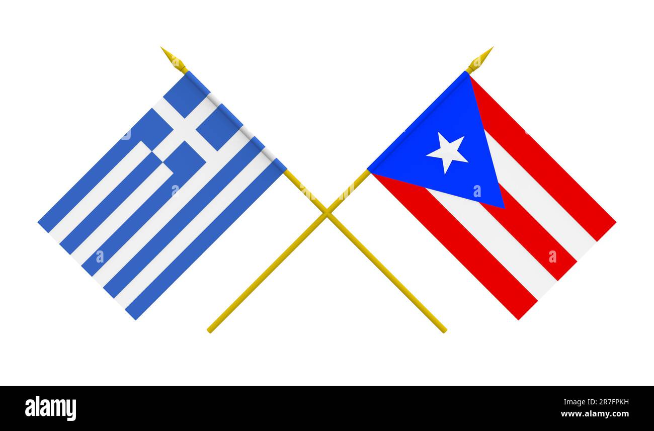 Puerto rico greece flag hi-res stock photography and images - Alamy