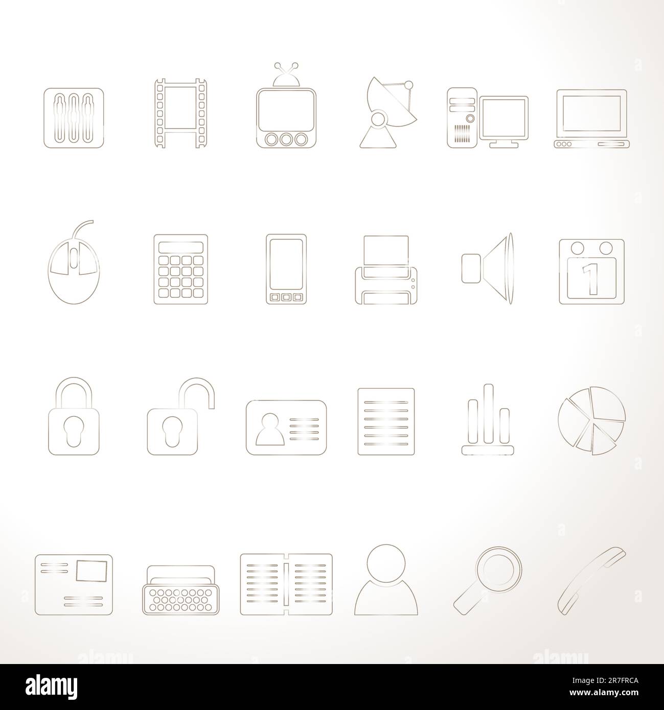 Business and office icons - vector icon set Stock Vector Image & Art ...