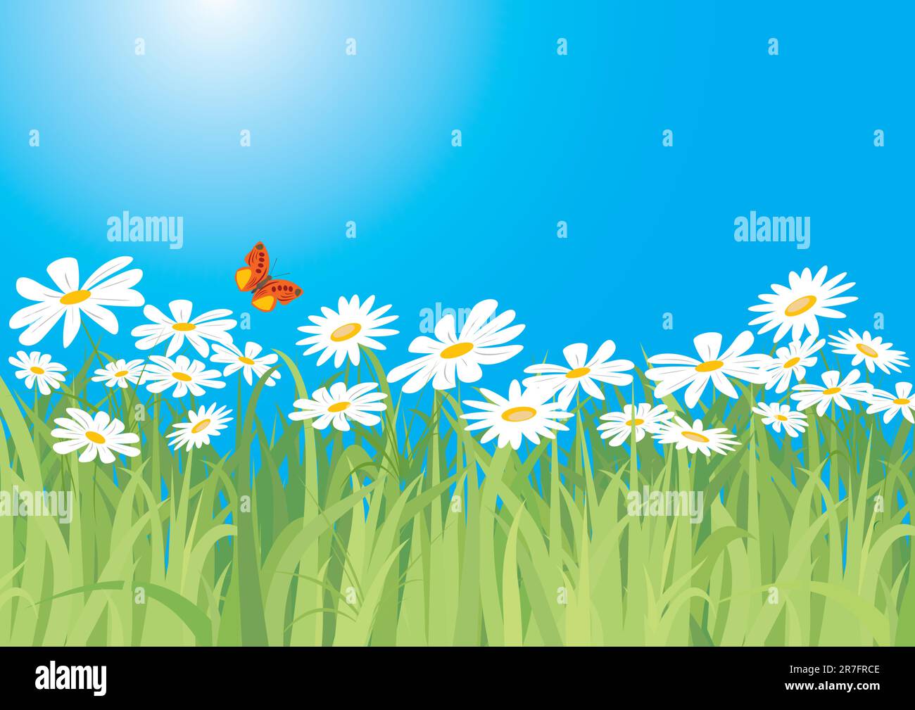 Spring landscape. Vector illustration for you design Stock Vector Image ...