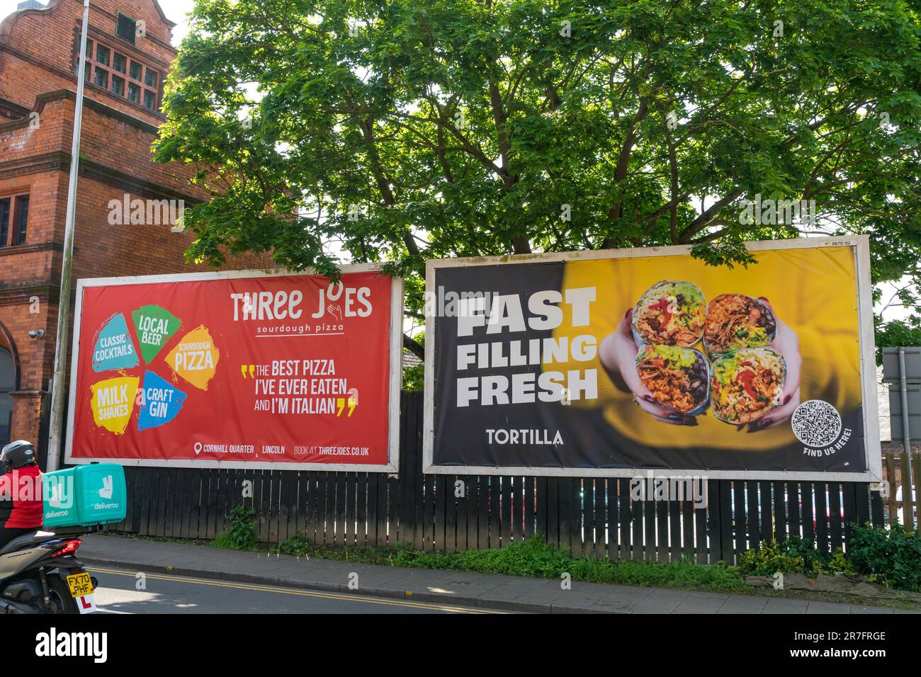Two hoardings advertising food hi-res stock photography and images - Alamy