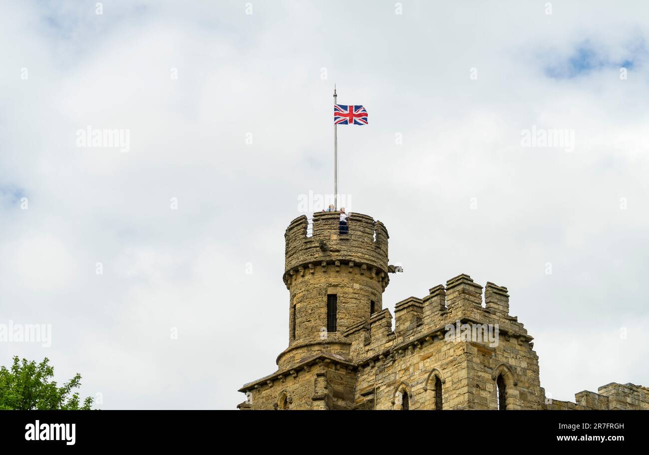 Two ladies on top of Lincoln castle observatory tower, Castle Hill ...