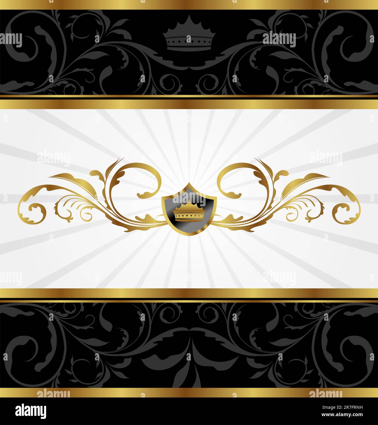 Illustration ornate golden decorative frame - vector Stock Vector Image ...