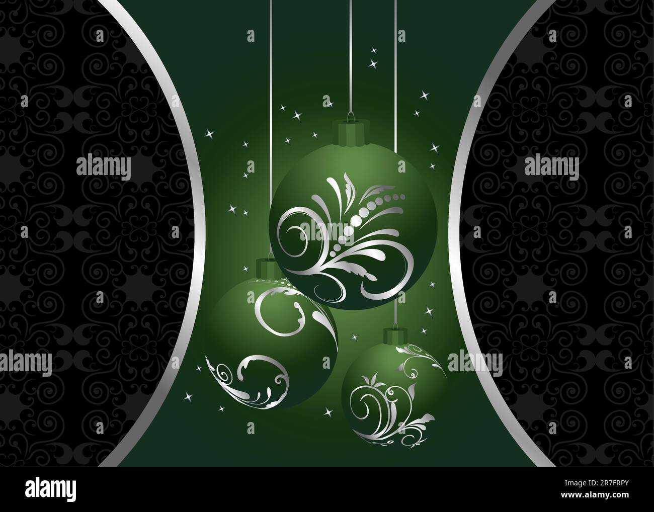 Illustration christmas background with set balls - vector Stock Vector ...