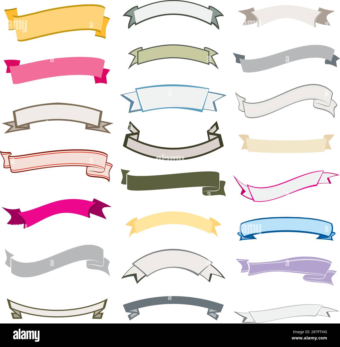 set of design elements ribbons banners vector Stock Vector Image & Art ...