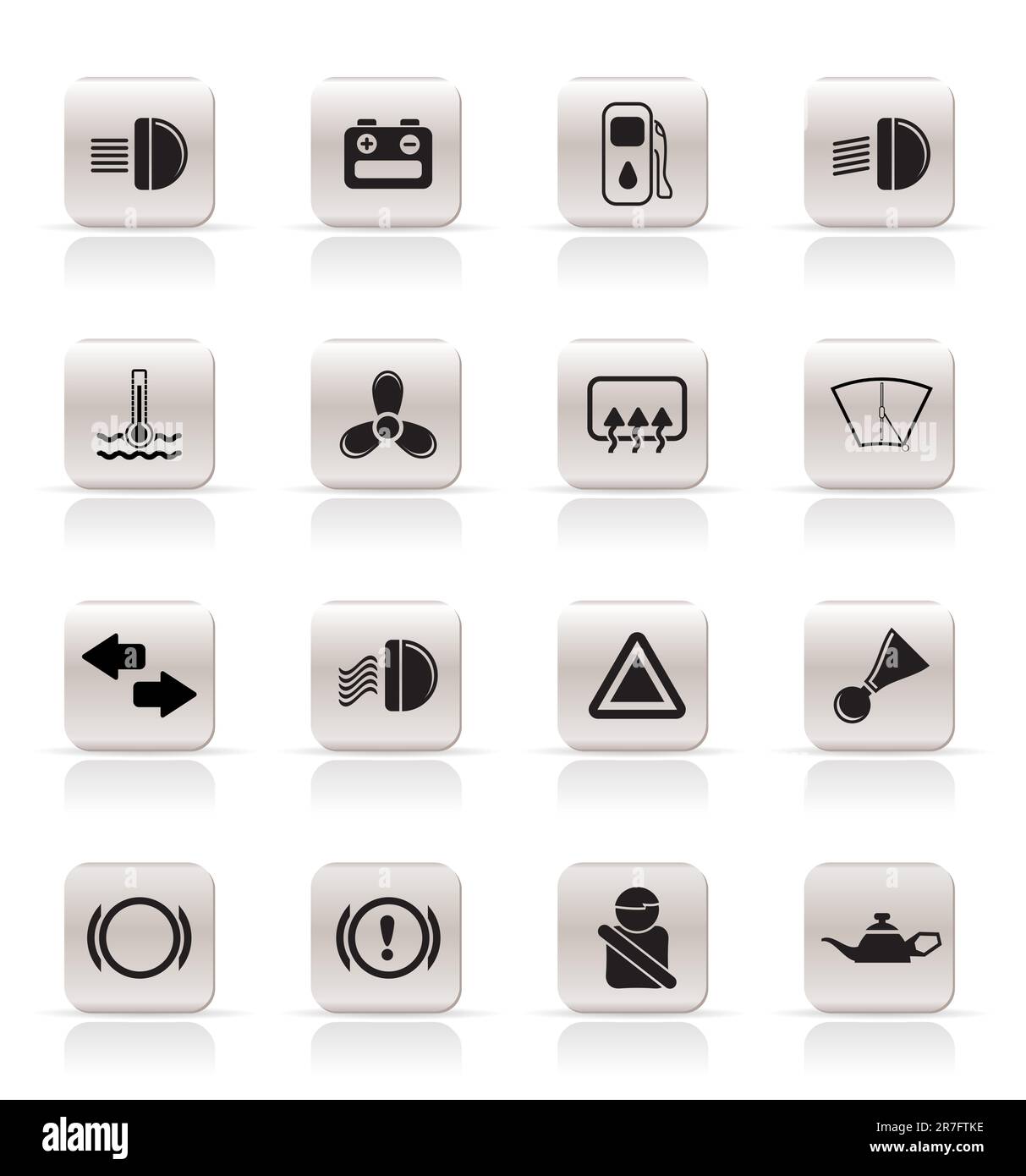Car Dashboard - simple vector icons set Stock Vector Image & Art - Alamy