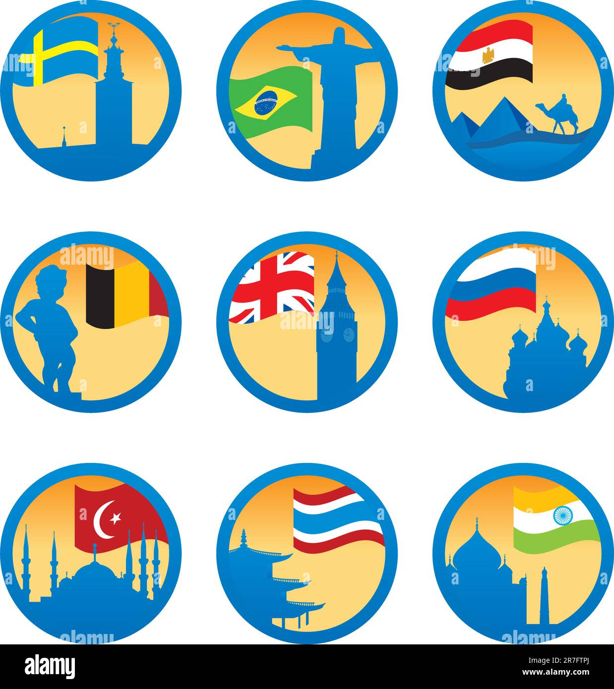 Flags and symbols. Vector illustration for you design Stock Vector ...