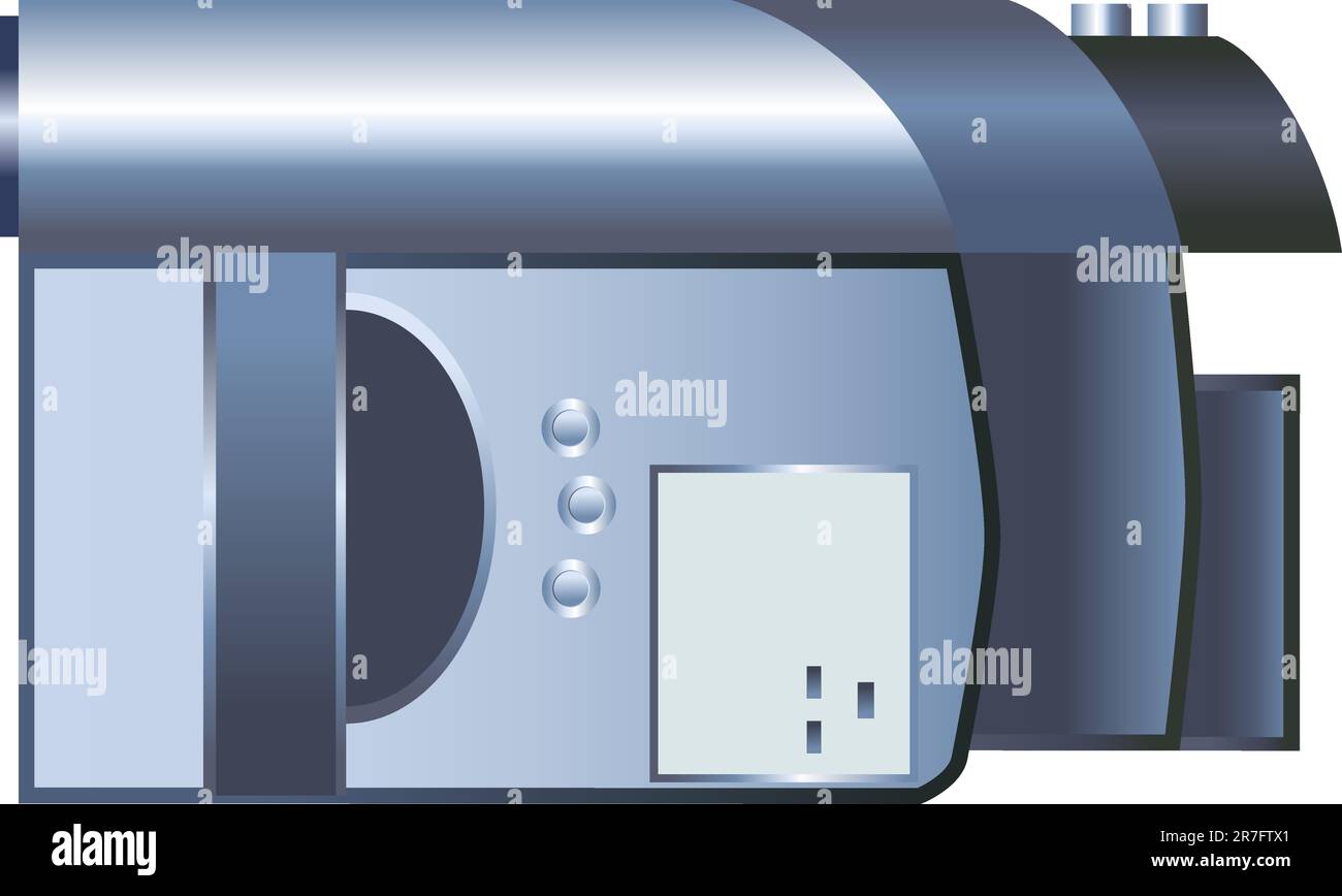 Digital video camera. Vector illustration on white background Stock ...