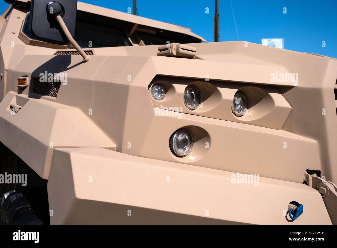 Modern armored vehicle close-up, modern military equipment, heavy ...