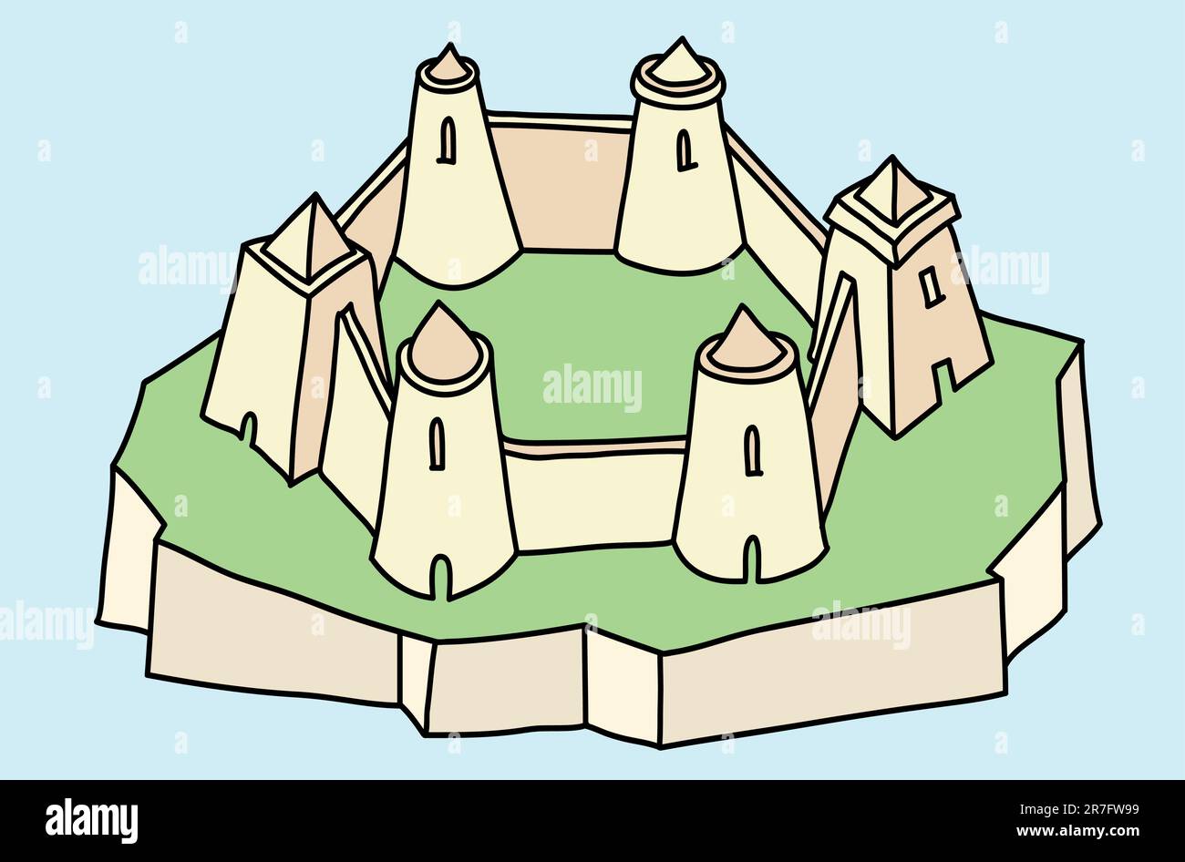 Island fort Stock Vector Images - Alamy