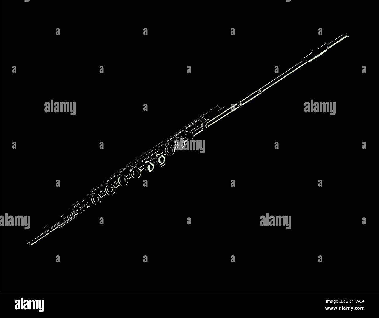Silver flutes Stock Vector Images - Alamy