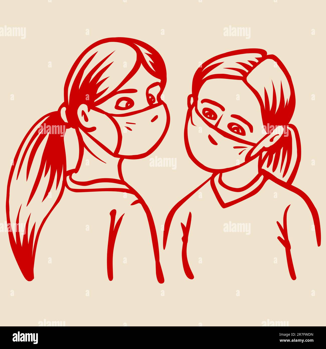 Model, mask, beauty Stock Vector Images - Alamy