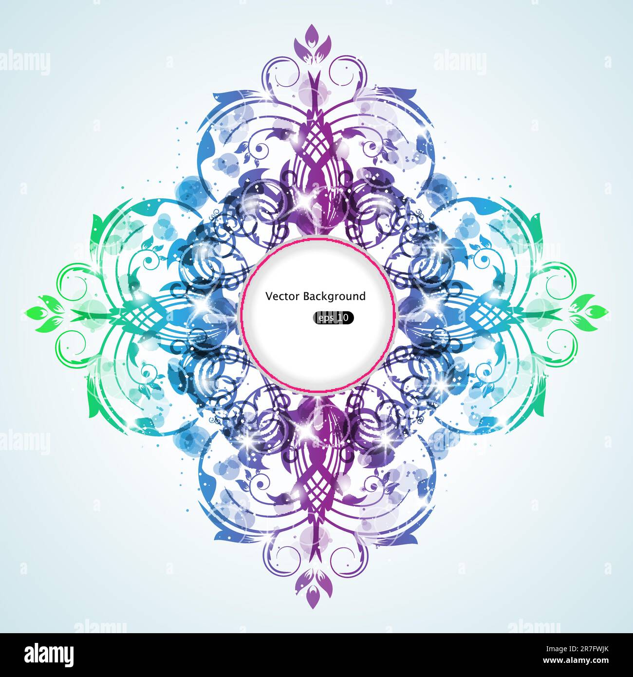 Vector multi colored abstract swirly frame Stock Vector Image & Art - Alamy