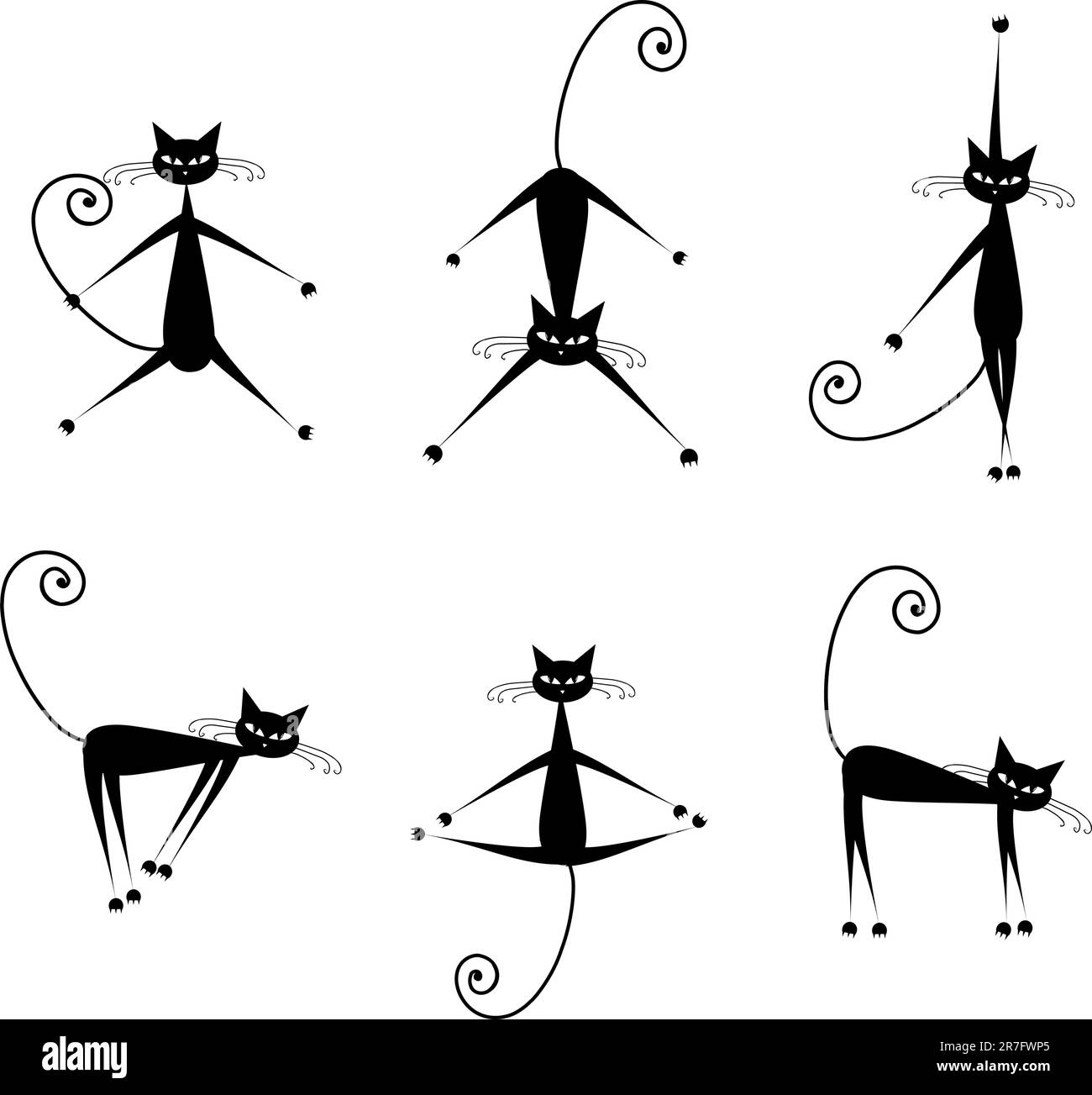 Graceful line drawing Cut Out Stock Images & Pictures - Alamy