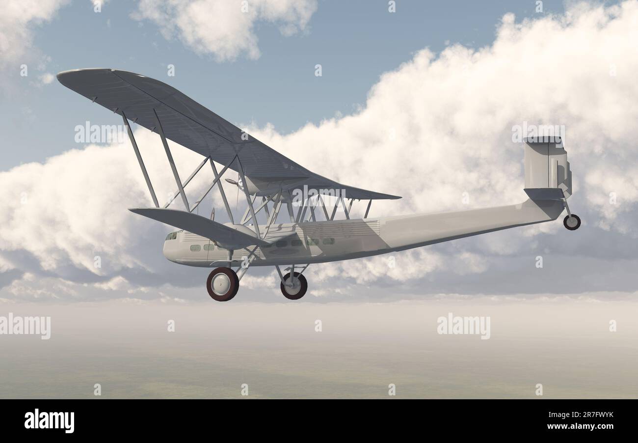 Four engined British biplane airliner from the 1930s Stock Photo - Alamy