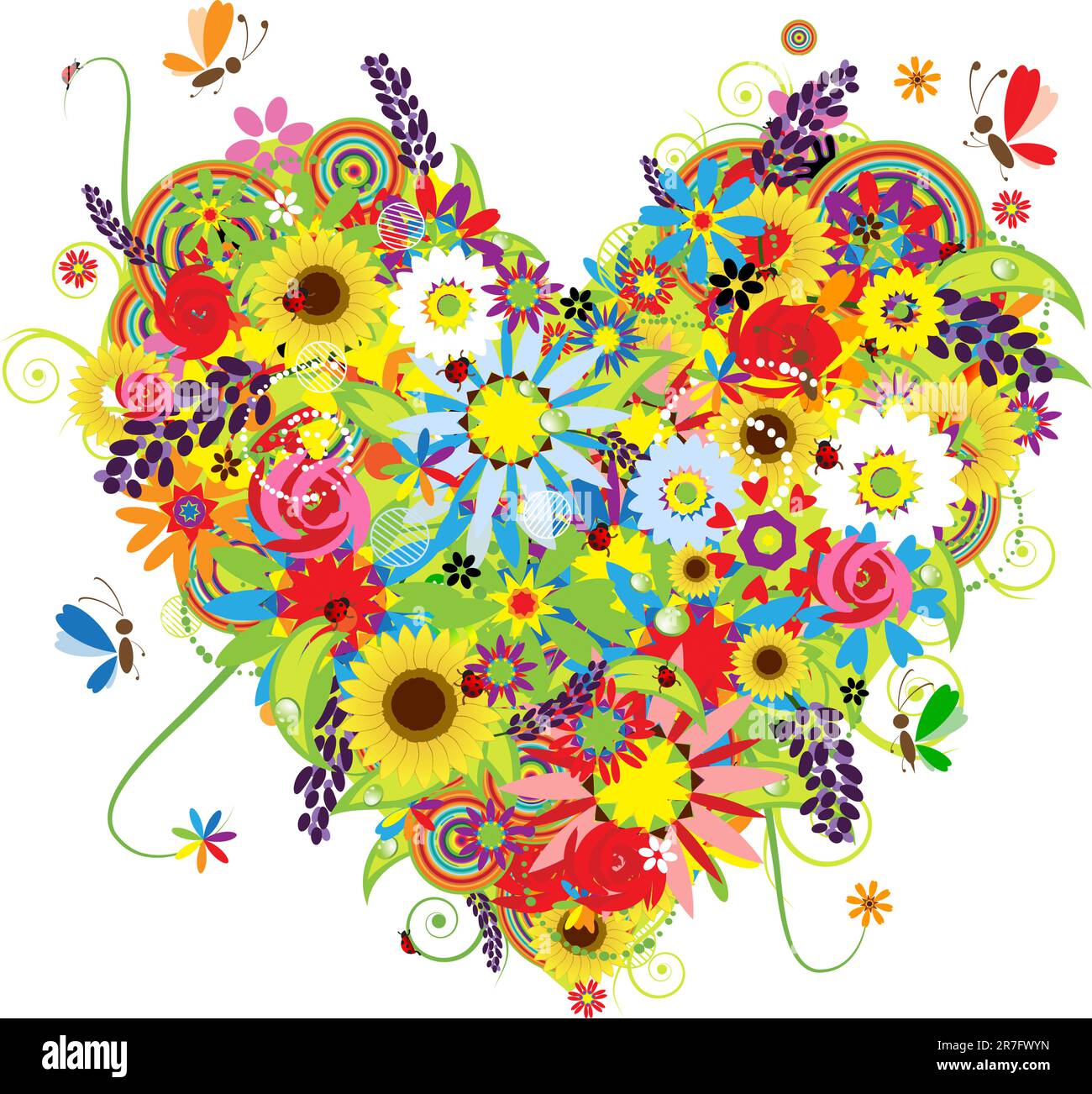 Floral heart Cut Out Stock Images & Pictures - Alamy