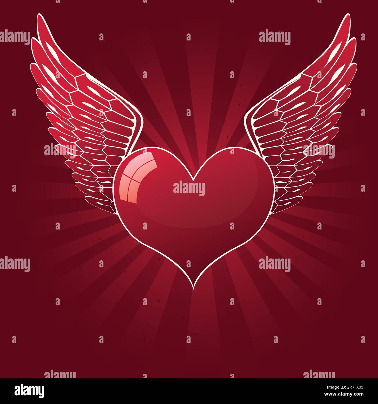 Rays heart design hi-res stock photography and images - Alamy