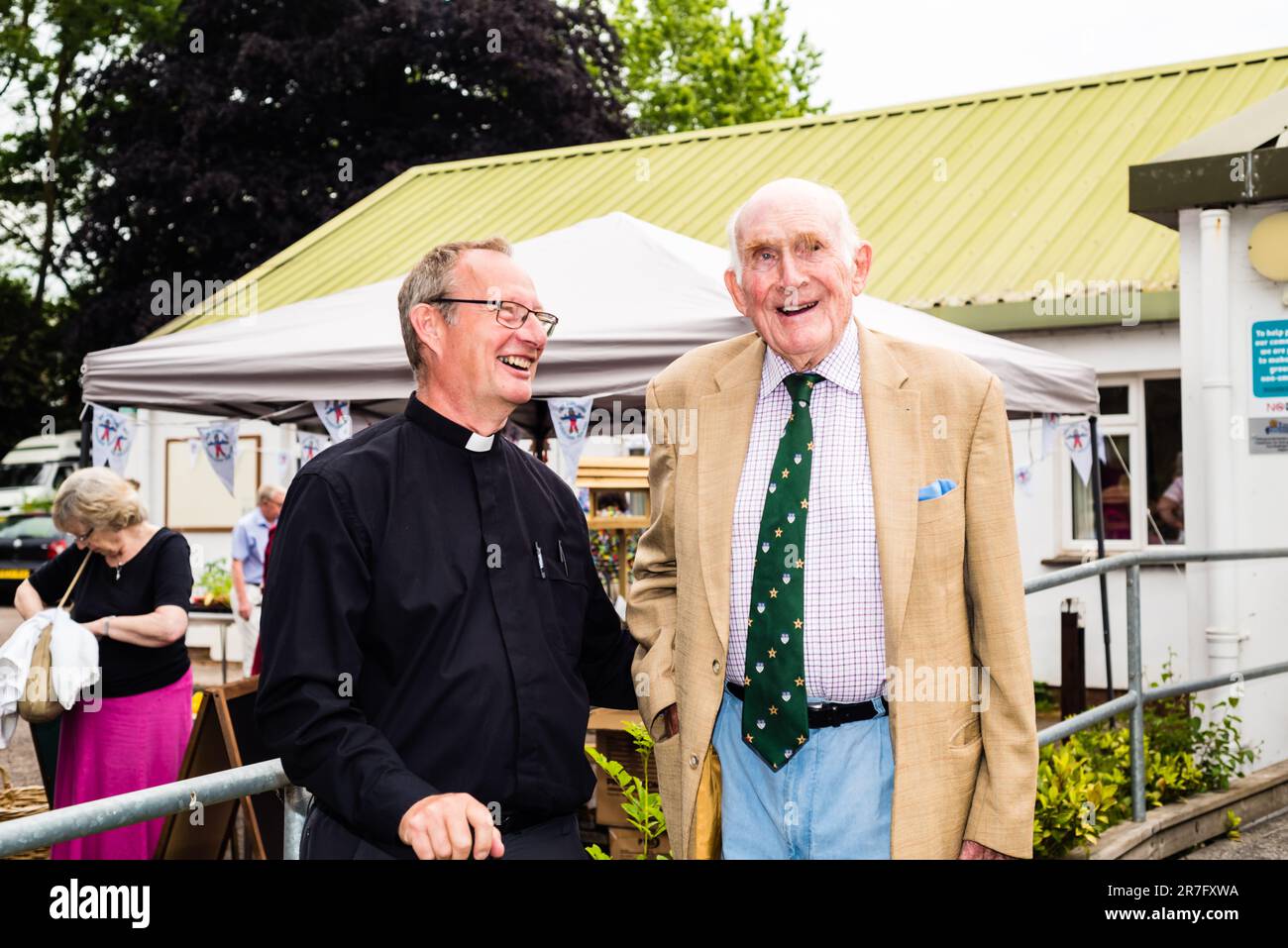 Lord Clinton with the Vicar at the East Budleigh Village Scarecrow ...
