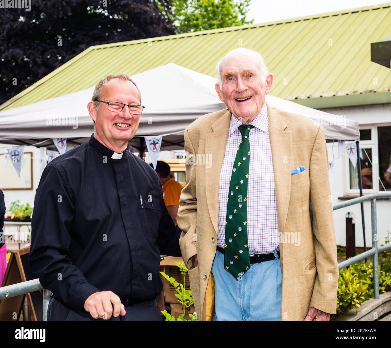Lord Clinton with the Vicar at the East Budleigh Village Scarecrow ...