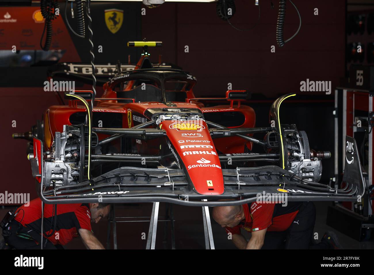 Scuderia Ferrari SF-23, mechanical detail mechanic, mecanicien, mechanics during the Formula 1 ...