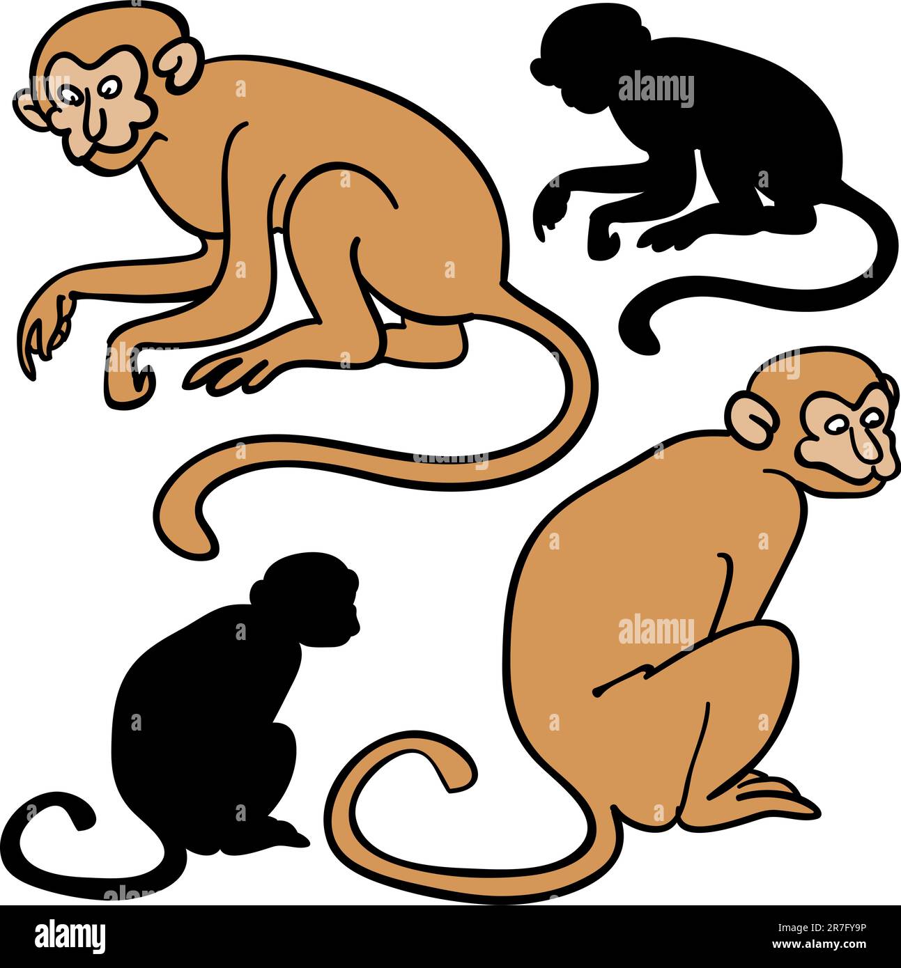 Monkey set hi-res stock photography and images - Alamy