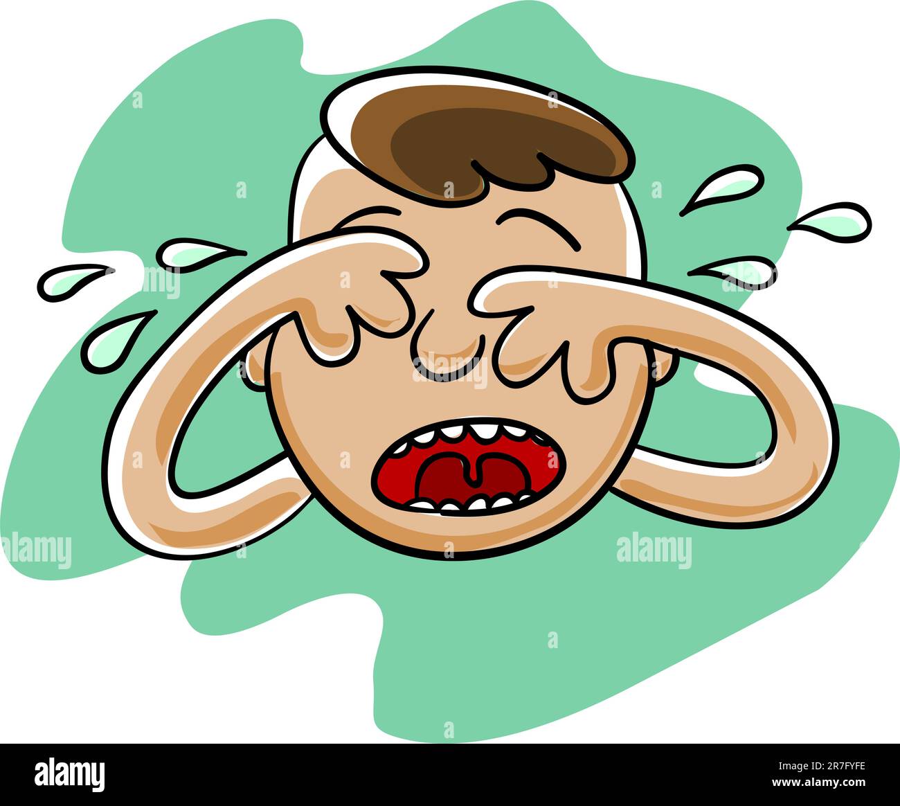 Boy crying computer Stock Vector Images - Alamy