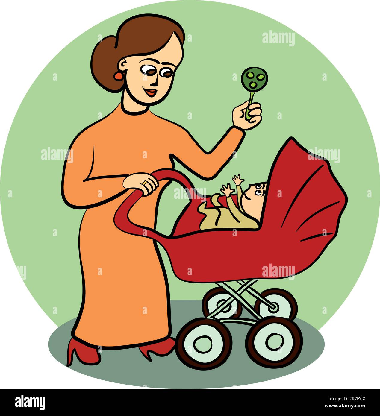 Female mother cooking Stock Vector Images - Alamy