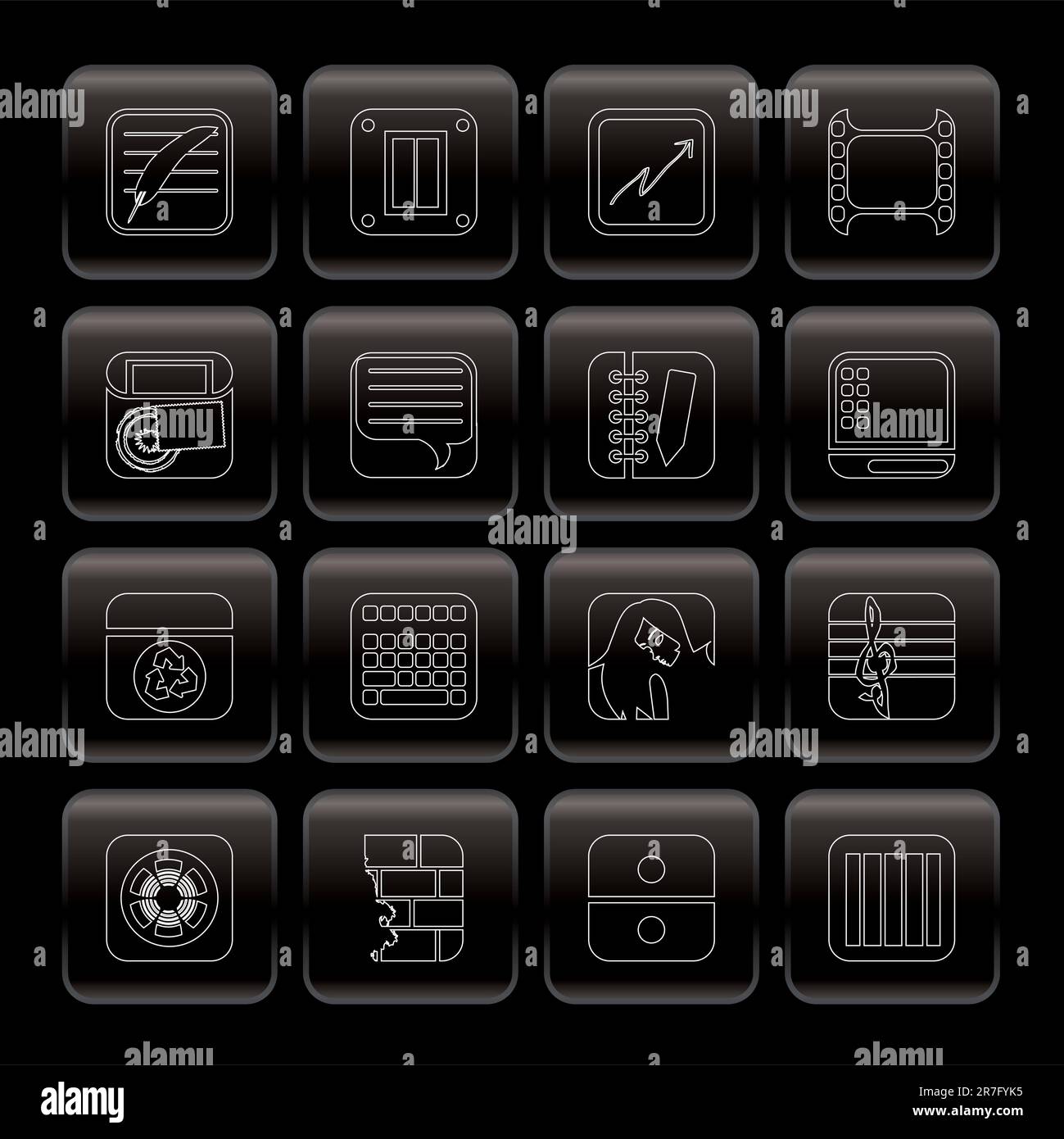 Computer female office phone Stock Vector Images - Alamy