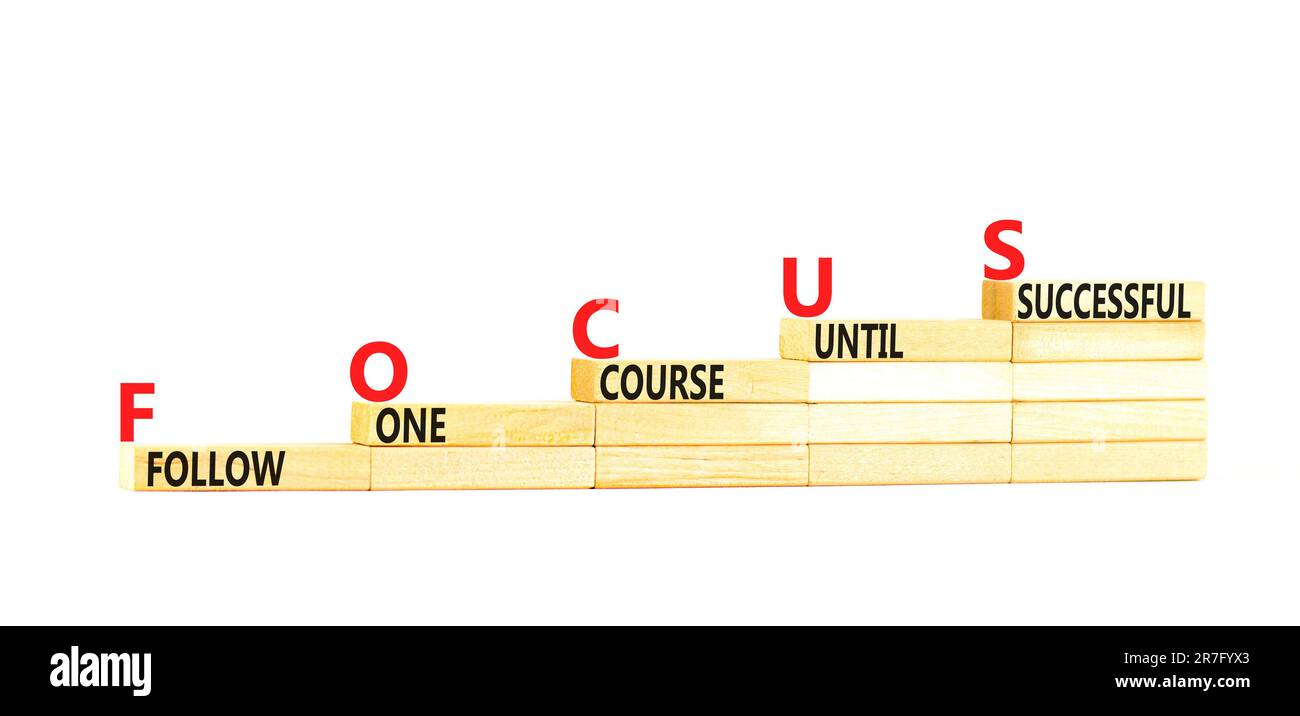 Follow one course until success Cut Out Stock Images & Pictures - Alamy