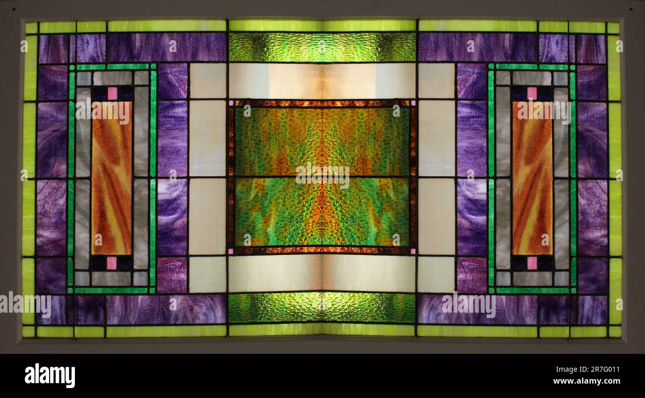 Vintage Colorful Glass Panels Photo Composite Stained Glass Window ...