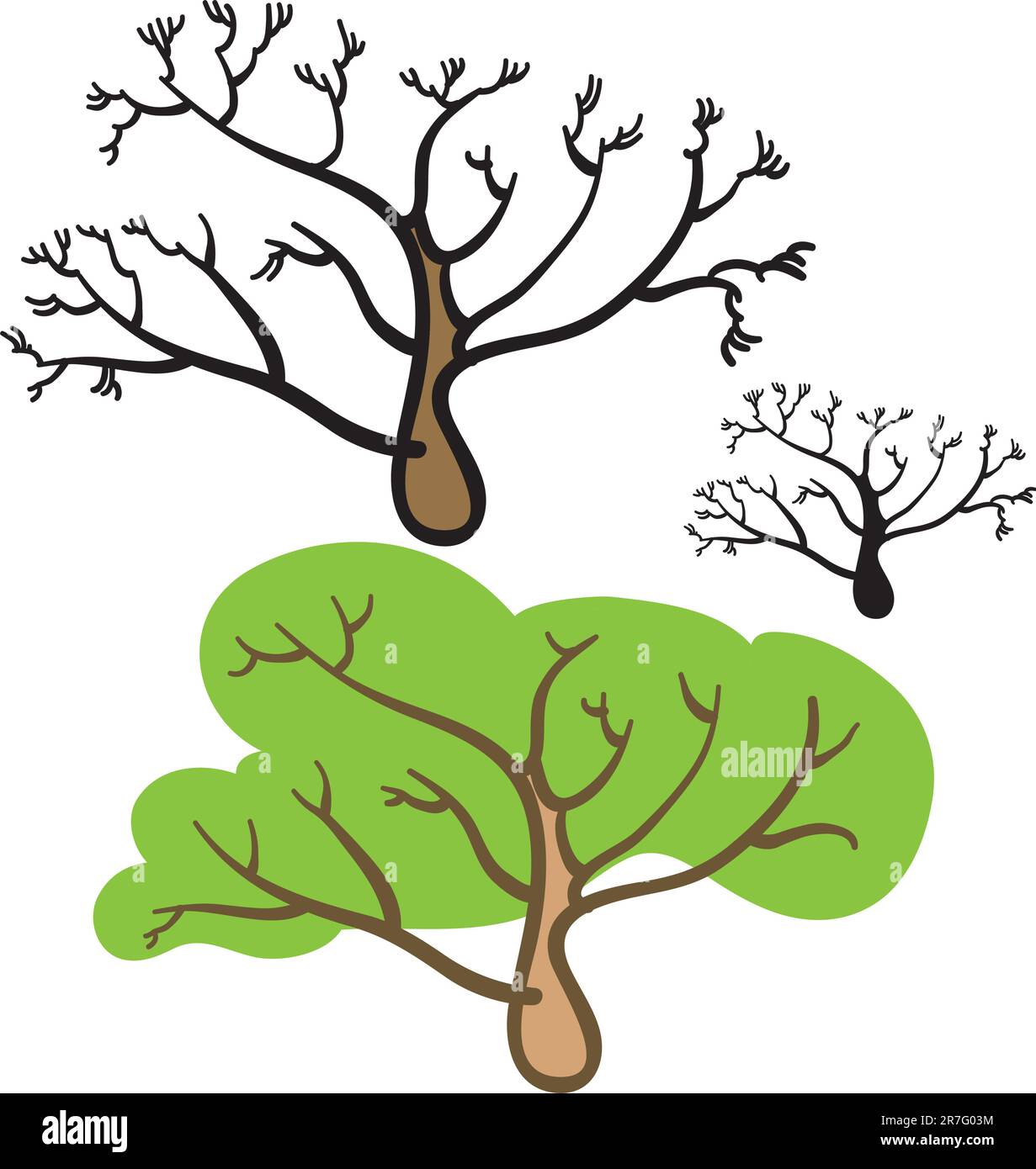 Large lonely tree Stock Vector Images - Alamy