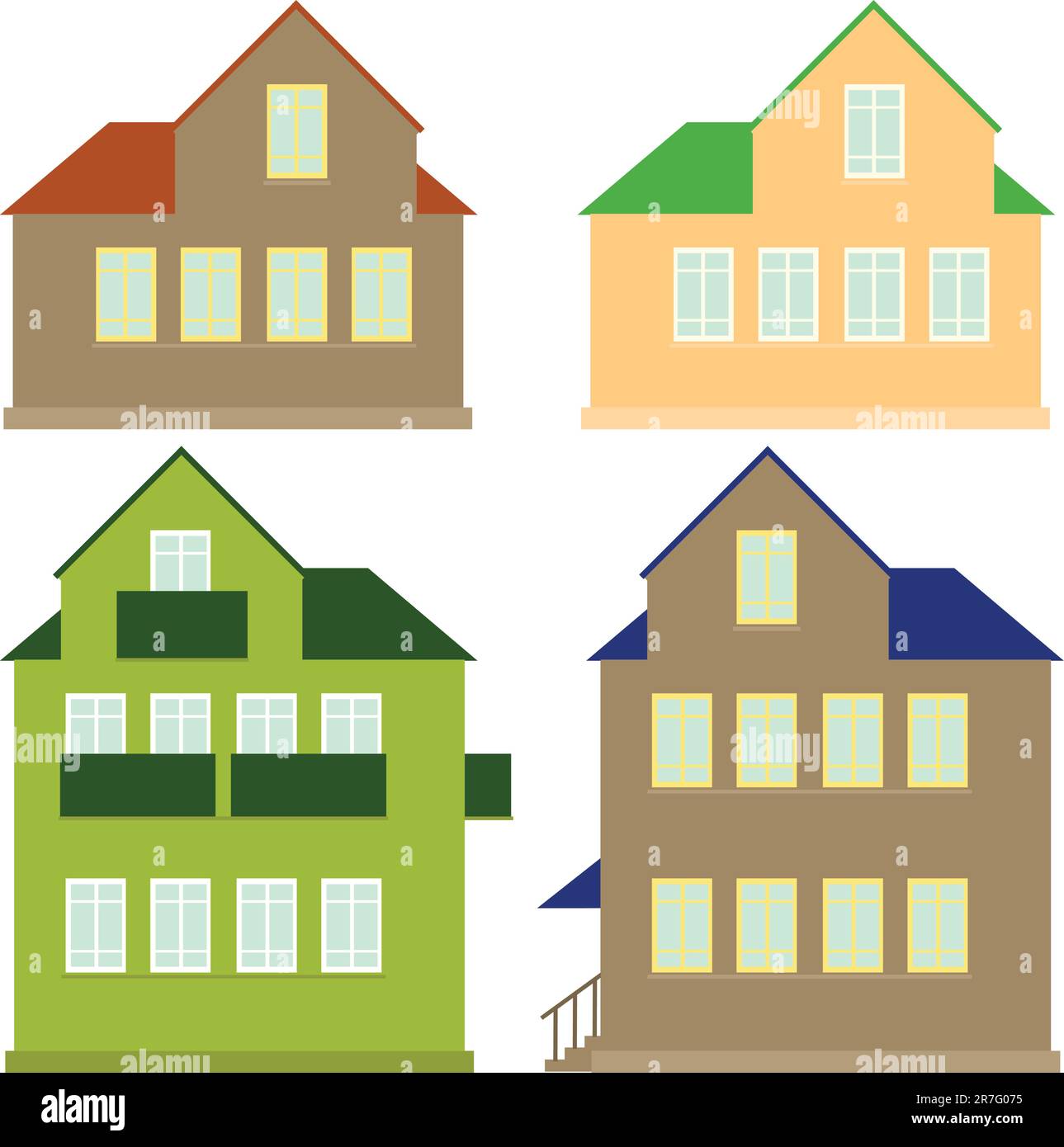 Houses yard Cut Out Stock Images & Pictures - Alamy