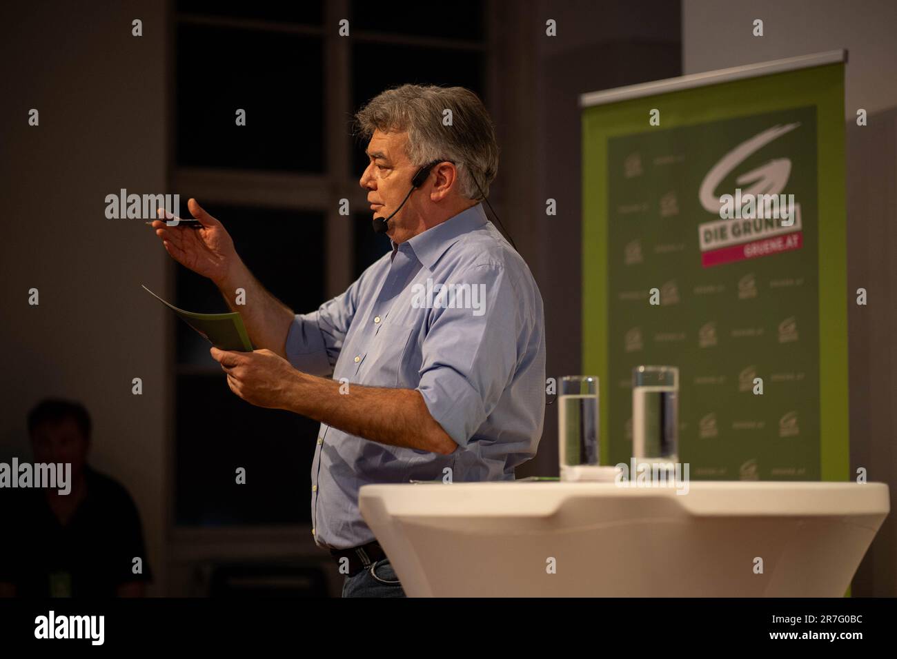 Vienna, Austria. 15 June 2023. Austrian vice-chancellor Werner Kogler ...