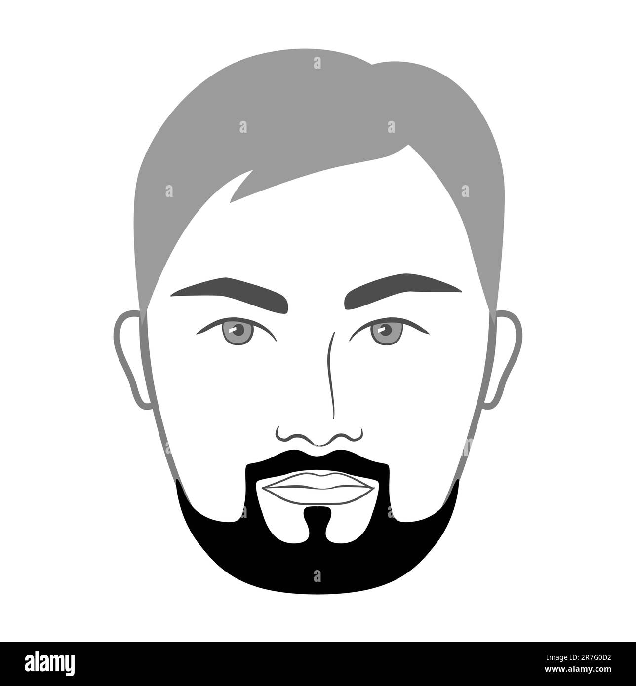 The Hollywood Writer Beard style men in face illustration Facial hair ...