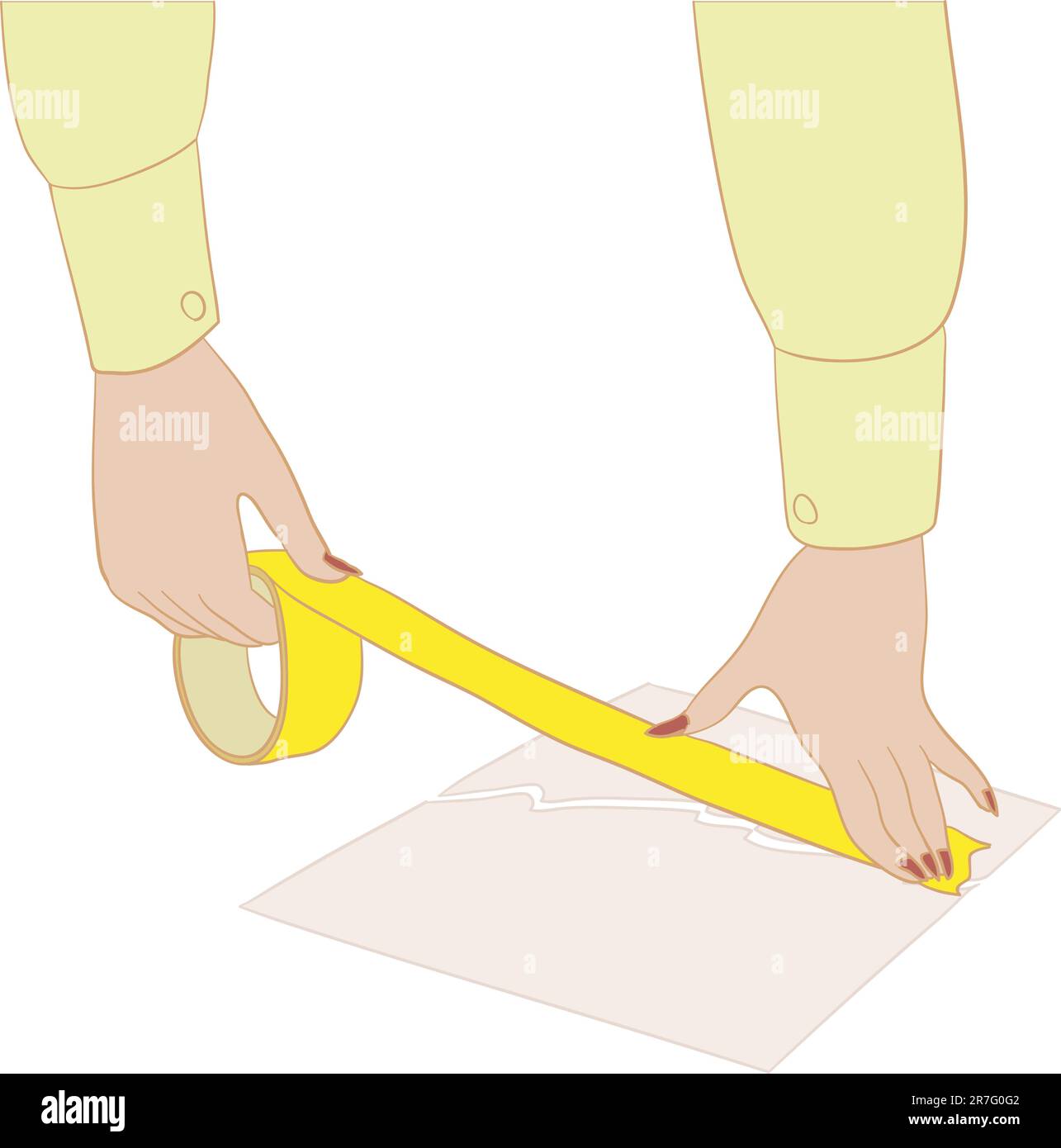 Hand tape Stock Vector Images - Alamy