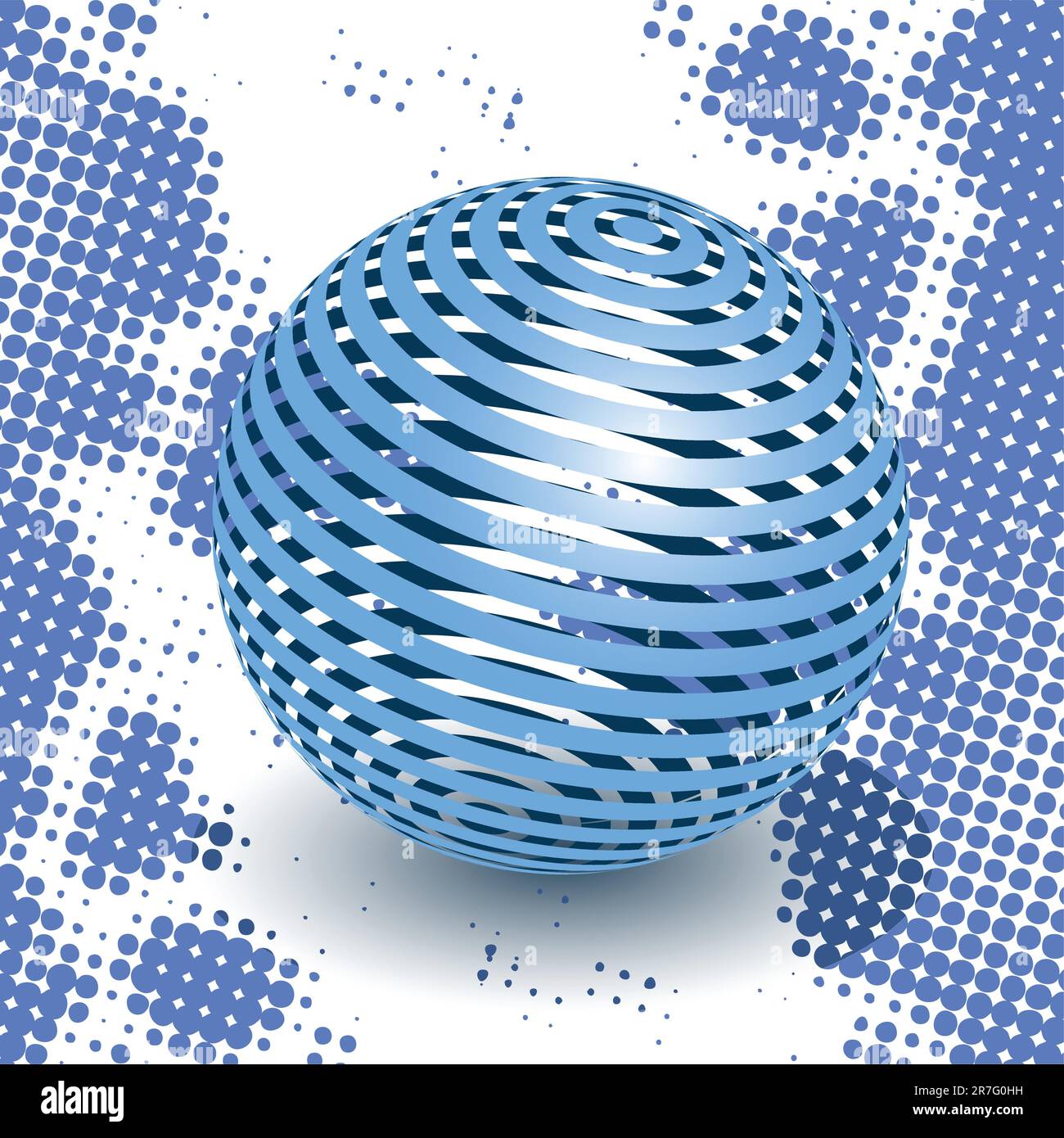 Illustration, transparent blue globe on white background Stock Vector ...