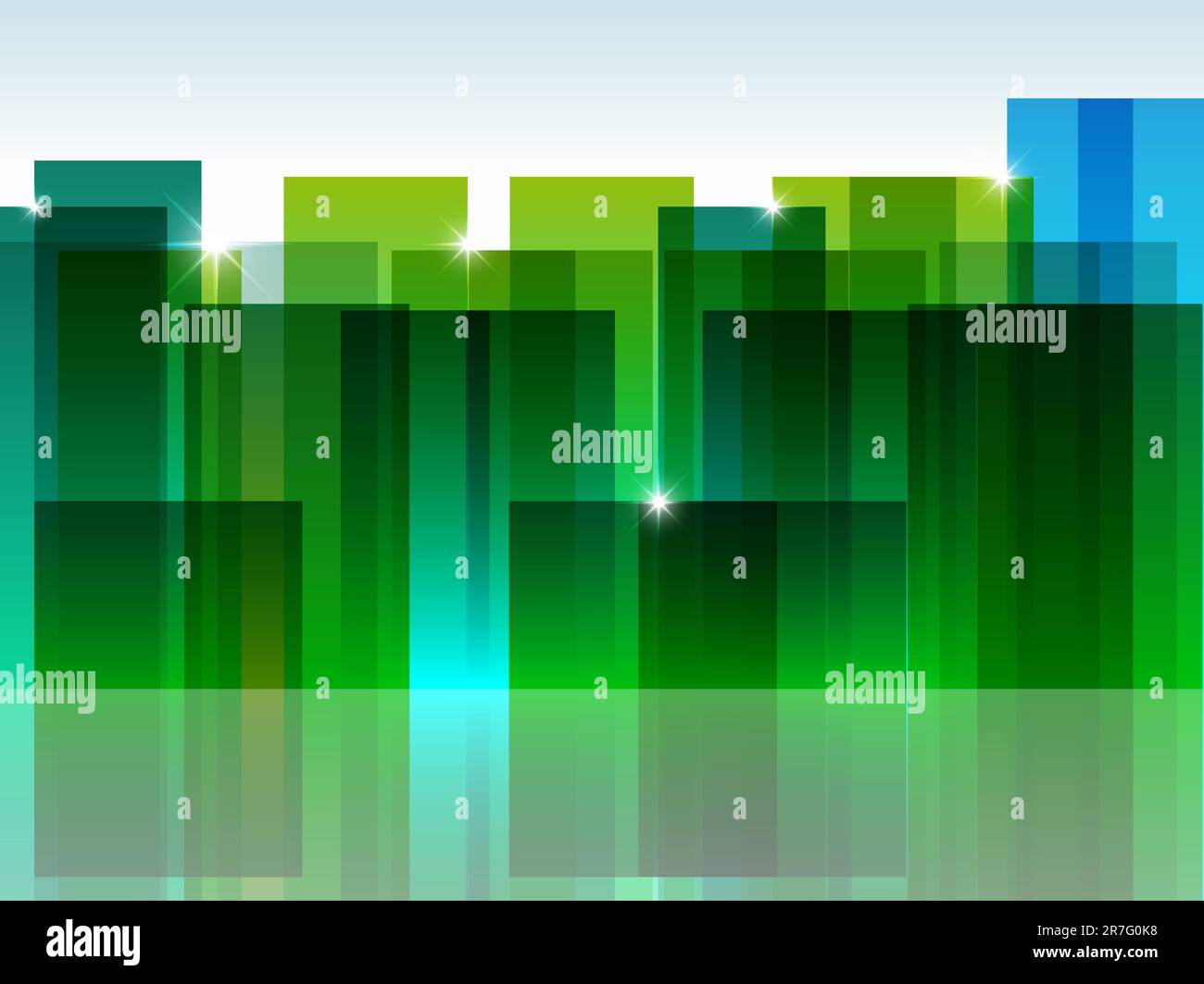 Vector picture with green abstract town Stock Vector Image & Art - Alamy