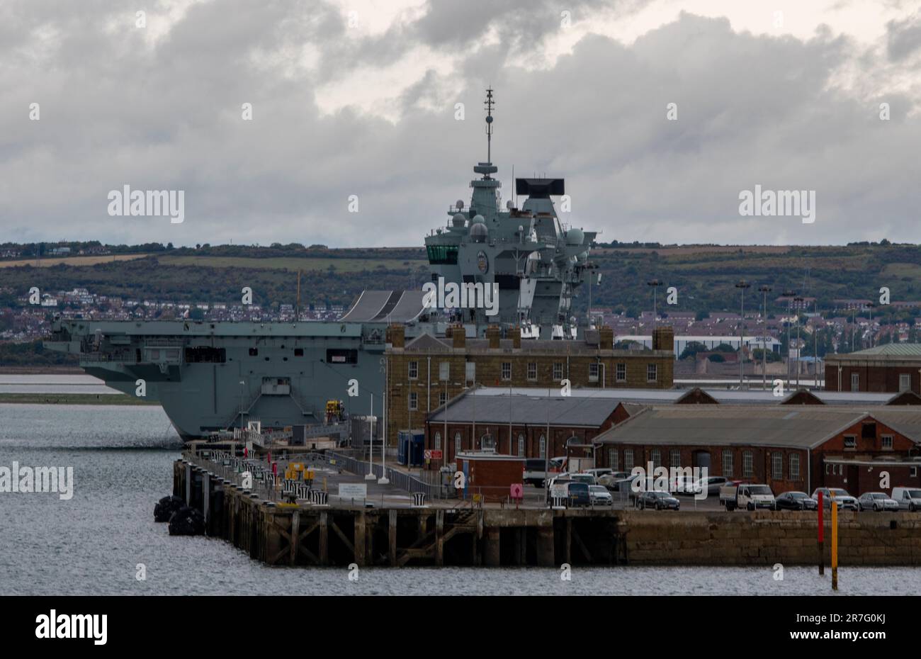 royal navy warship, hms prince of wales, portsmouth dockyard, naval ...