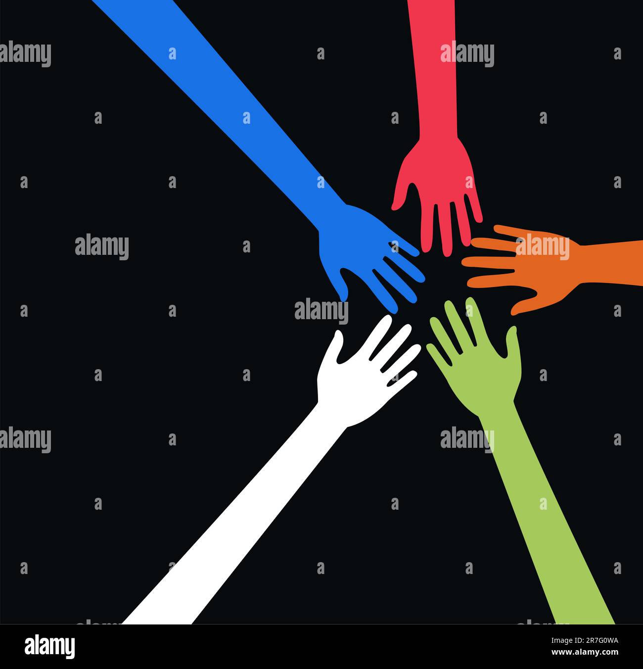 Teamwork unity Stock Vector Images - Alamy