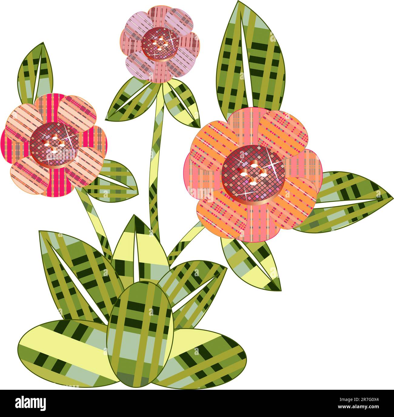 Colorful cute spring flowers Stock Vector Image & Art - Alamy