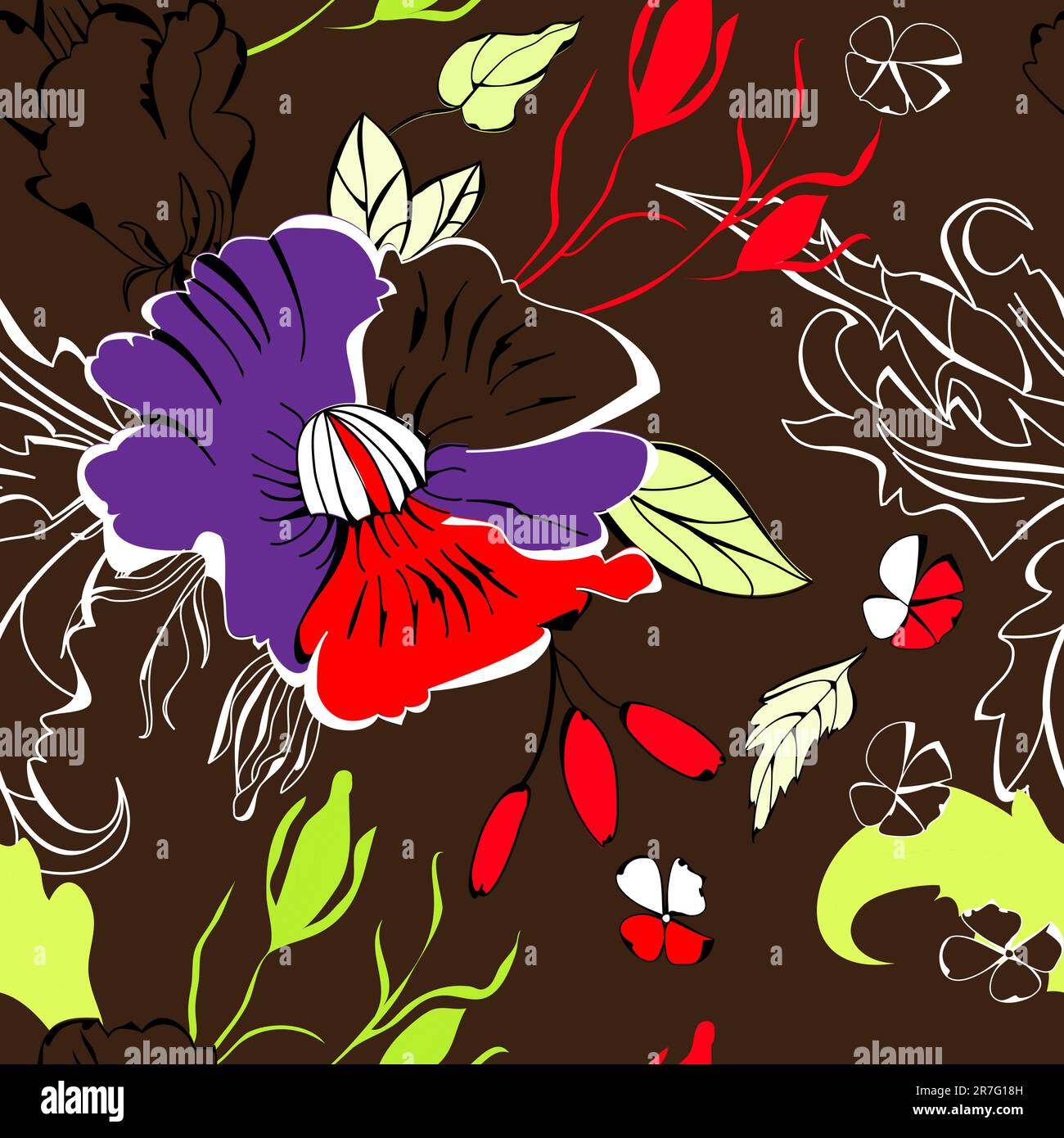 Colorful seamless wallpaper Stock Vector Image & Art - Alamy