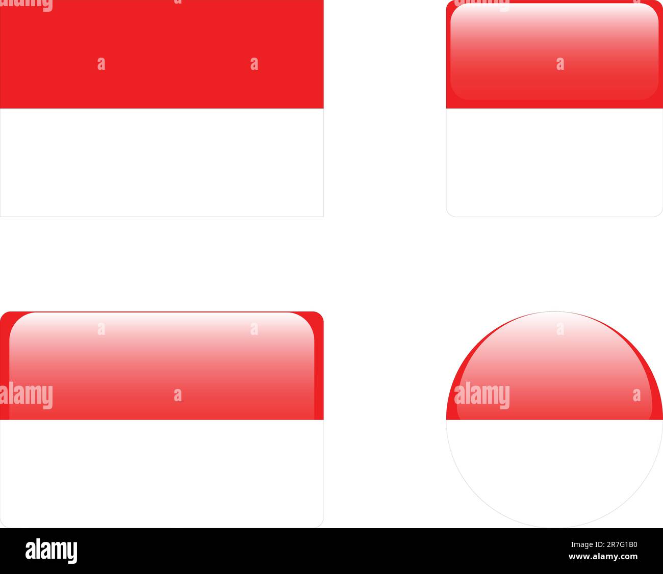 monaco flag & buttons collection - vector Stock Vector Image & Art - Alamy