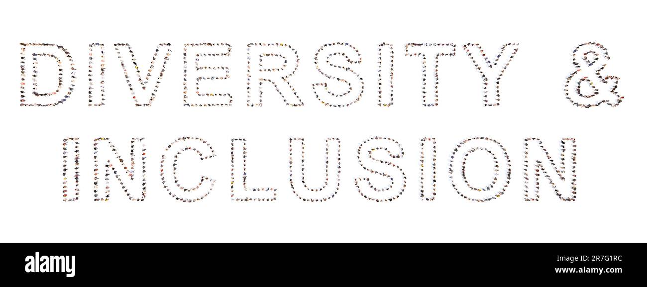 Concept conceptual large community of people forming DIVERSITY ...