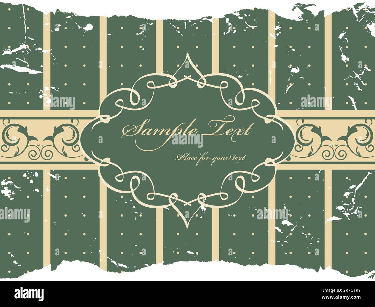 Vector vintage wallpaper with frame Stock Vector Image & Art - Alamy