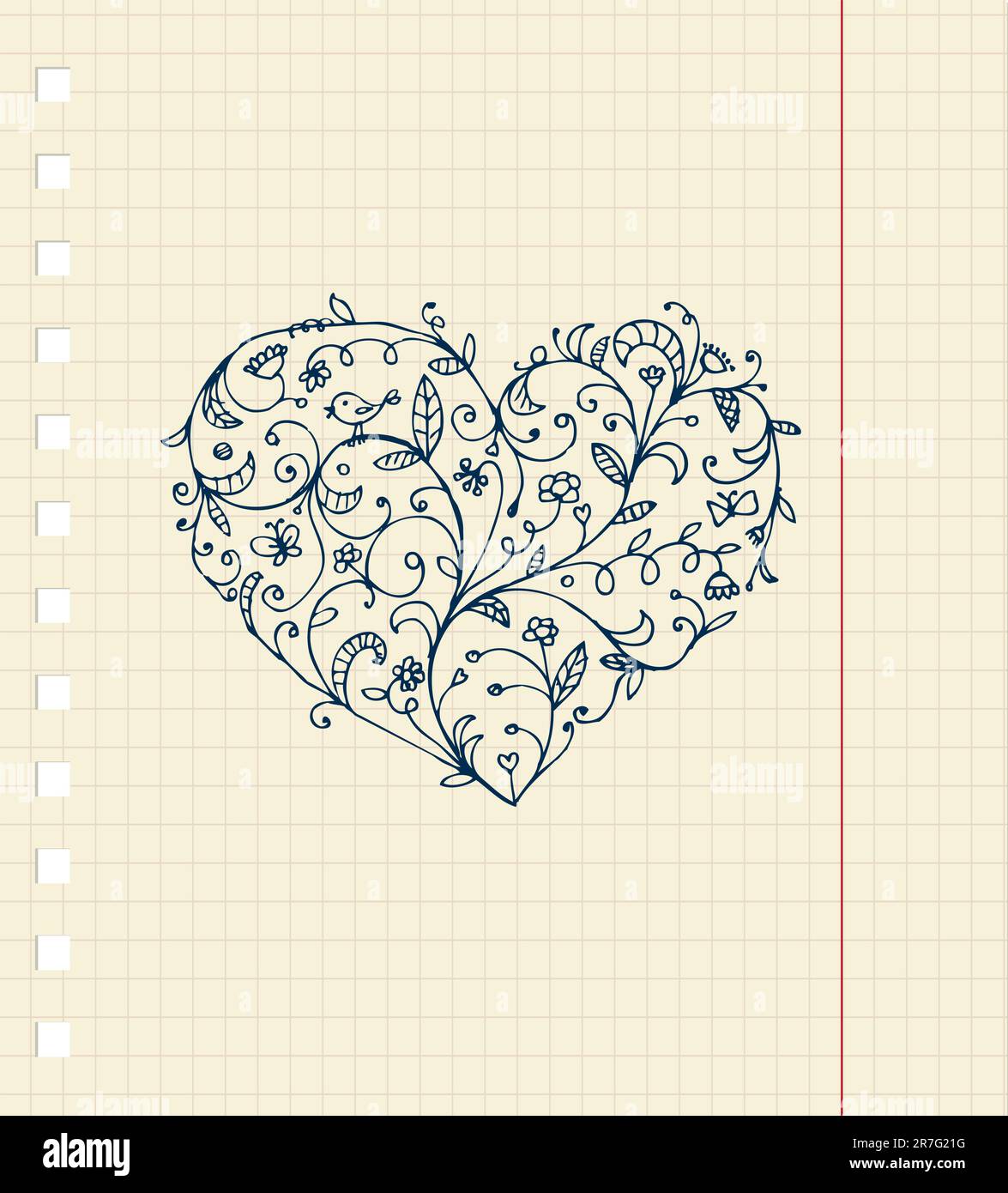 Notebook with heart painting hi-res stock photography and images - Alamy