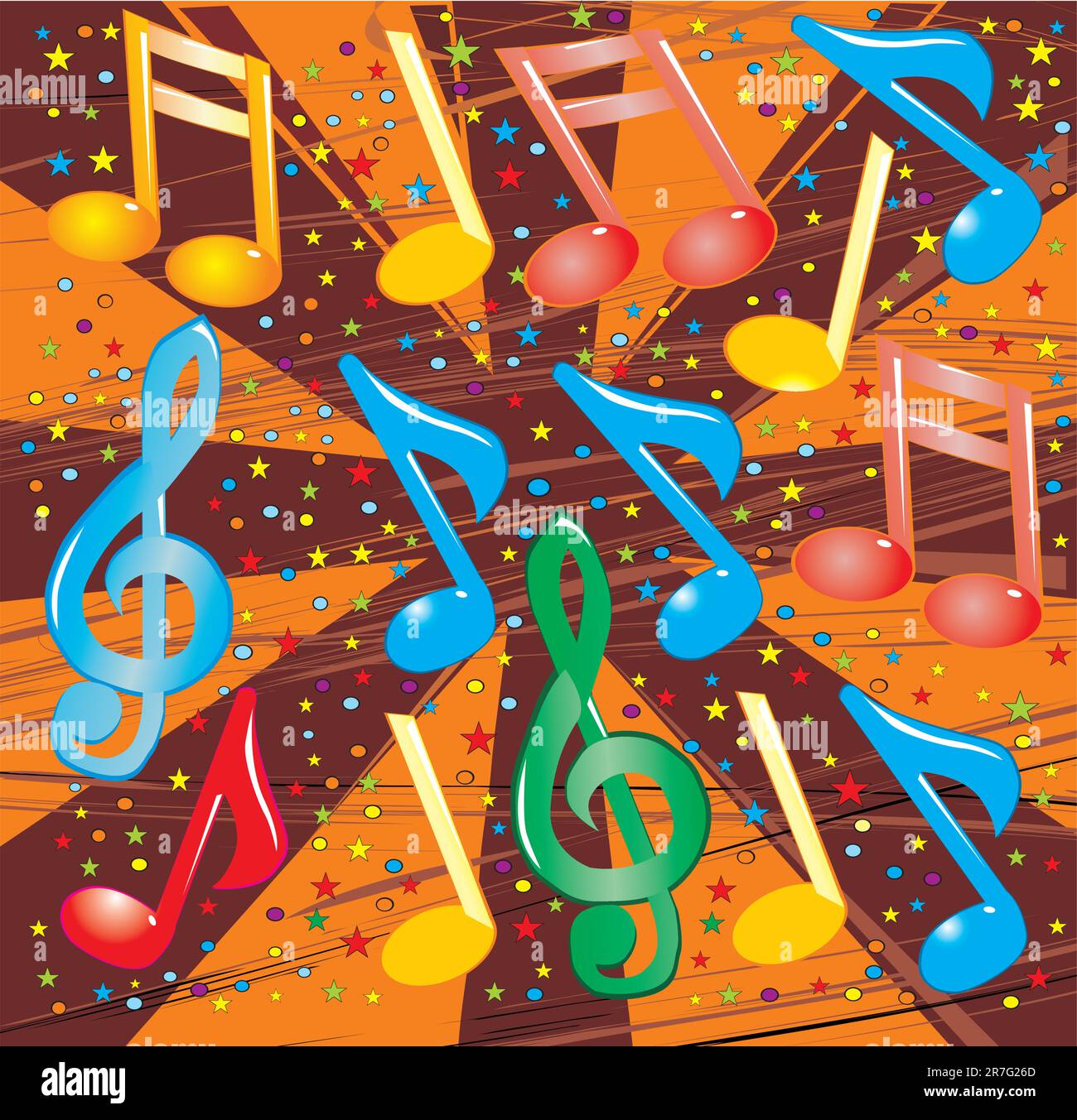 vector illustration of musical notes Stock Vector Image & Art - Alamy