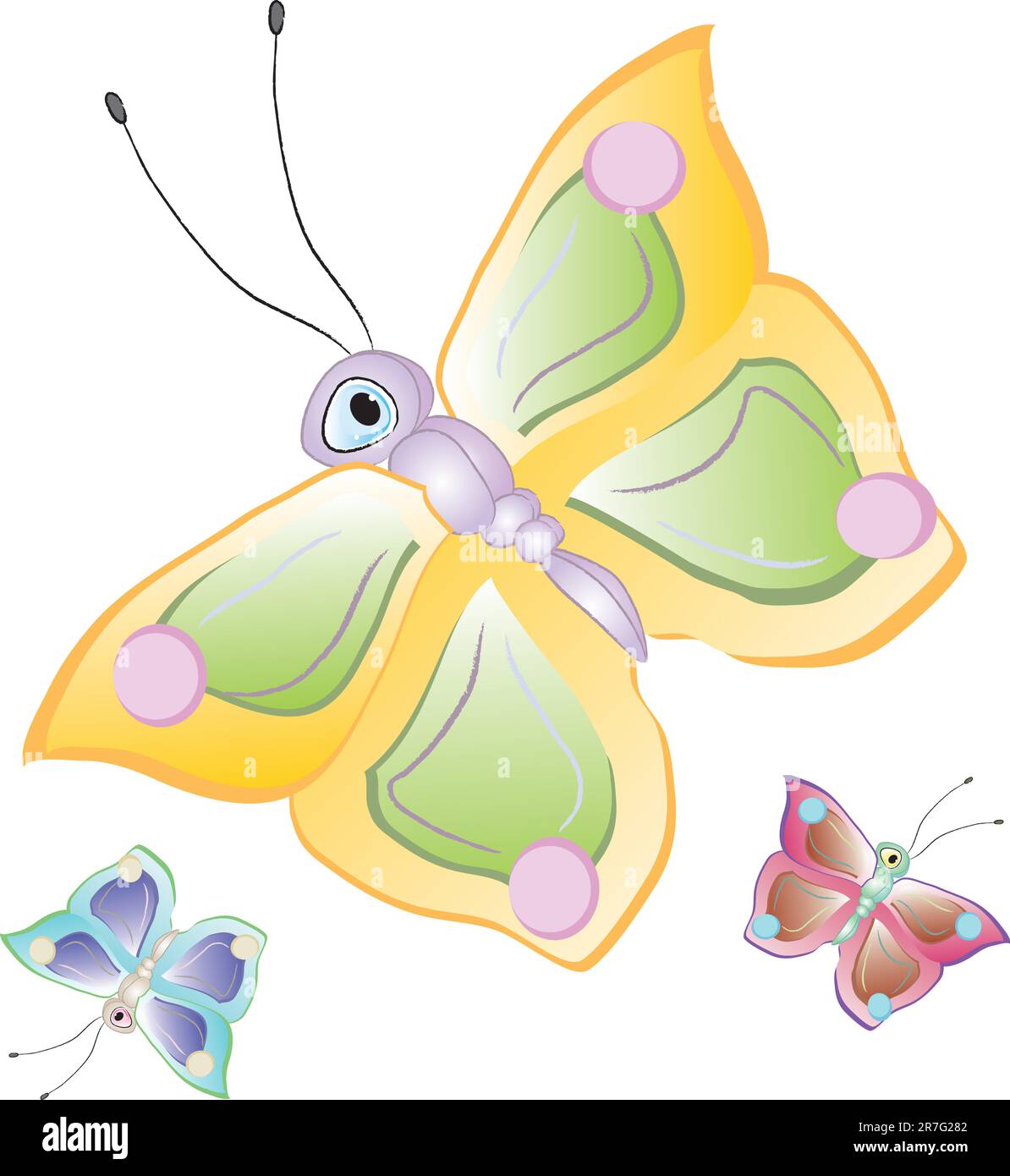 Live tropical butterfly Stock Vector Images - Alamy