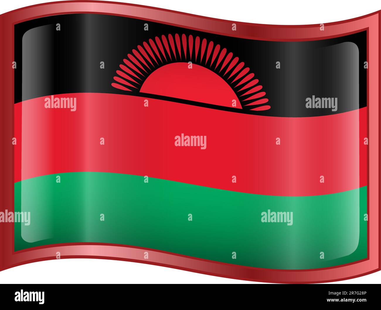 Malawian flag icon hi-res stock photography and images - Alamy