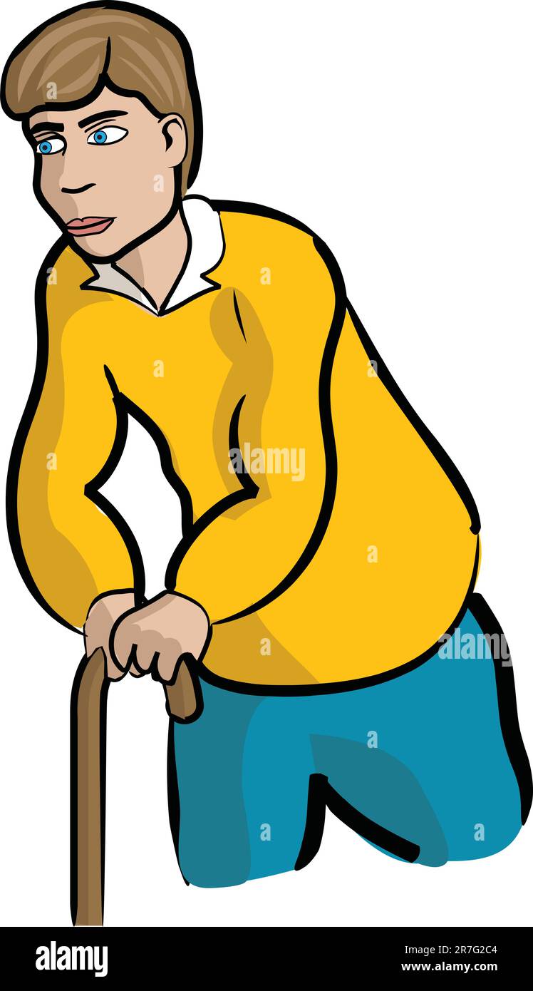 Crippled man Stock Vector Images - Alamy