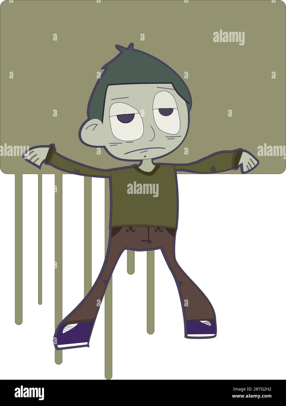 Vector illustration. Cartoon teenager. Humor Stock Vector Image & Art - Alamy